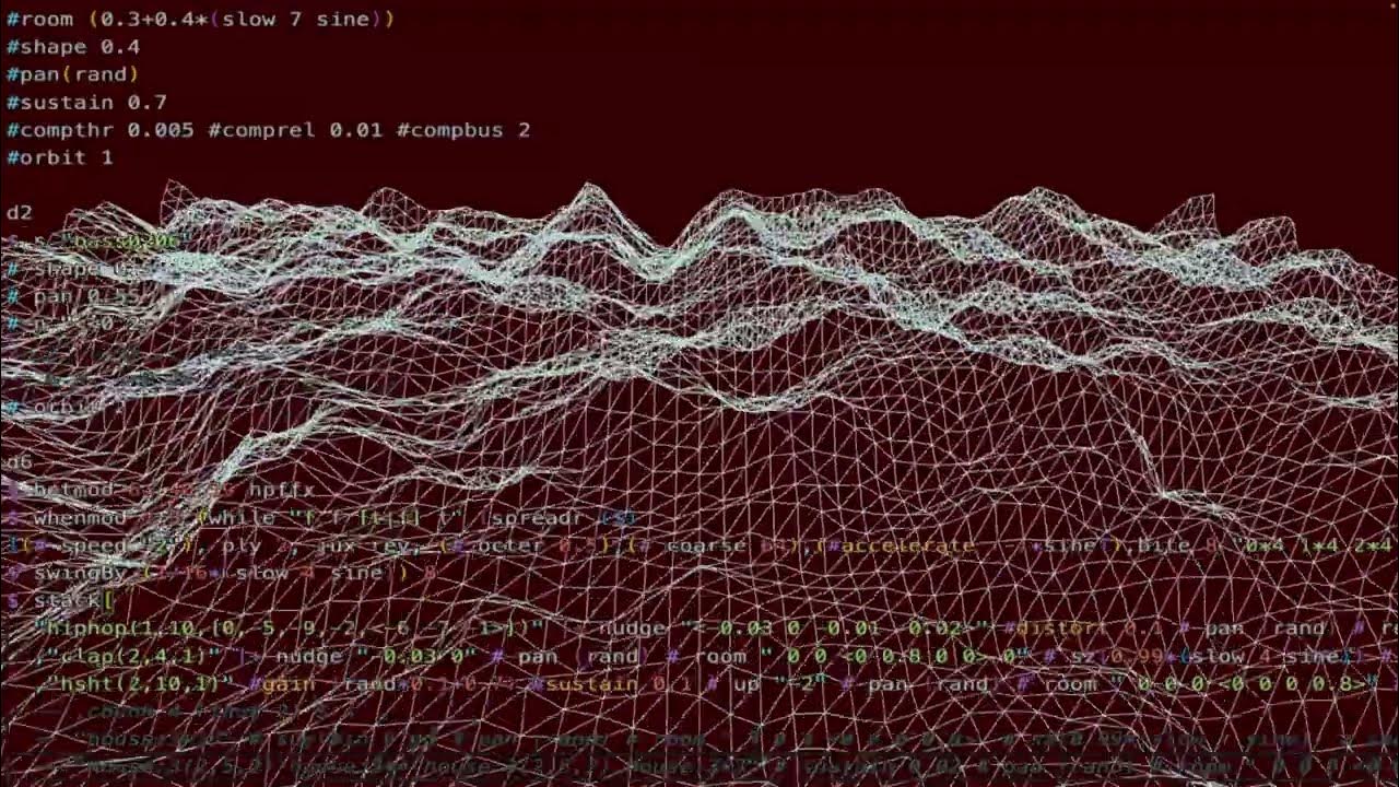 [tidalcycles livecoding] laid-back beats and visuals - YouTube