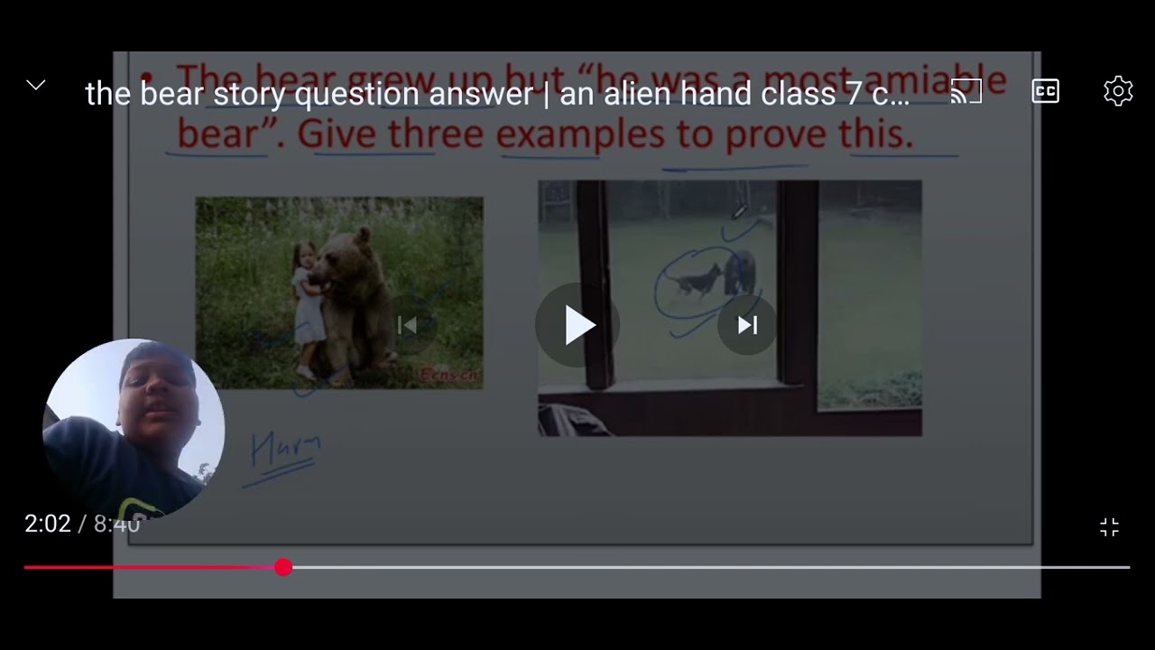 7th class alien hand bear story question answer buy super gamer - YouTube
