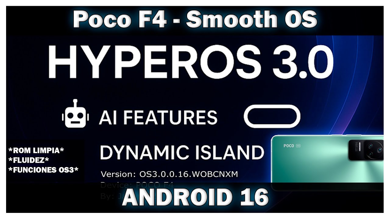 Poco F4 - Hyper OS 3.0 LLEGO ! CUSTOMIZADA ! SMOOTH OS ! Hyper OS 3.0 ...
