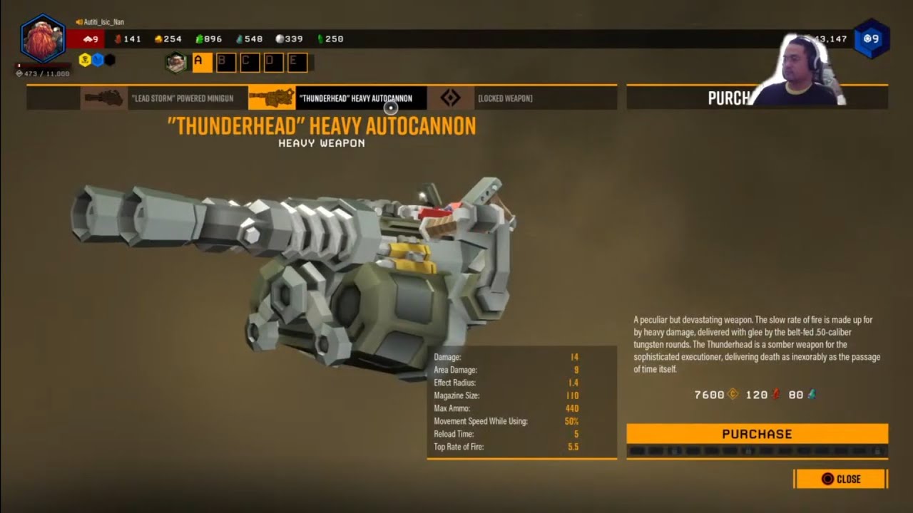 Deep Rock Galactic 拿到GUNNER新槍"THUNDERHEAD" HEAVY AUTOCANNON - YouTube