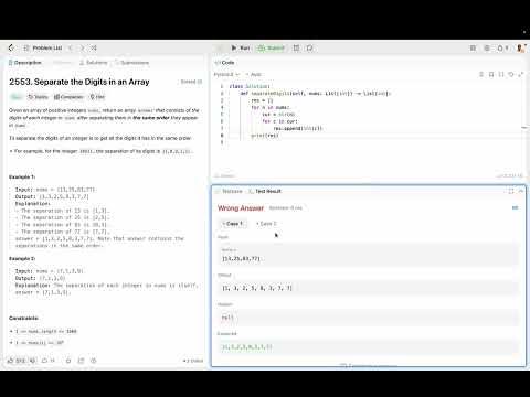 Separate The Digits In An Array - YouTube