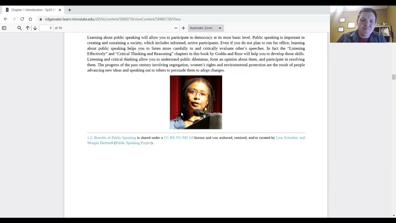 Public Speaking Project | Chapter 1 Overview | Introduction to Public ...