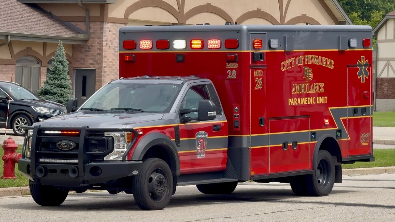 Pewaukee Fire Department Med 28 Responding 8-12-25 - YouTube