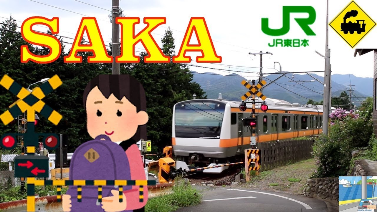 【踏切】坂踏切 JR五日市線 Railway crossing JR Itsukaichi LINE RAILWAY(Tokyo japan ...