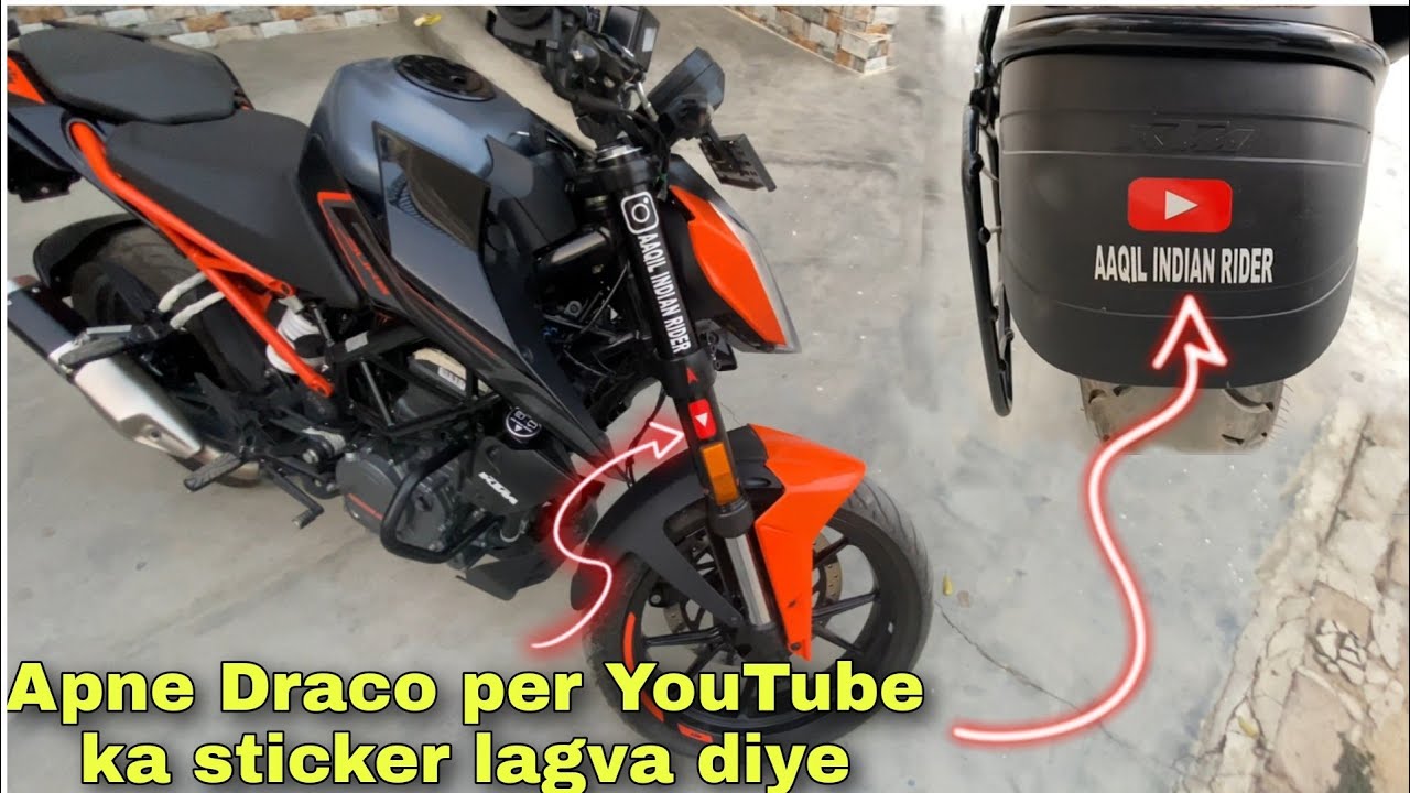 YouTube Channel Name On My Ktm Duke 250 🥰|YouTube Logo On My Bike 😈🔥 ...
