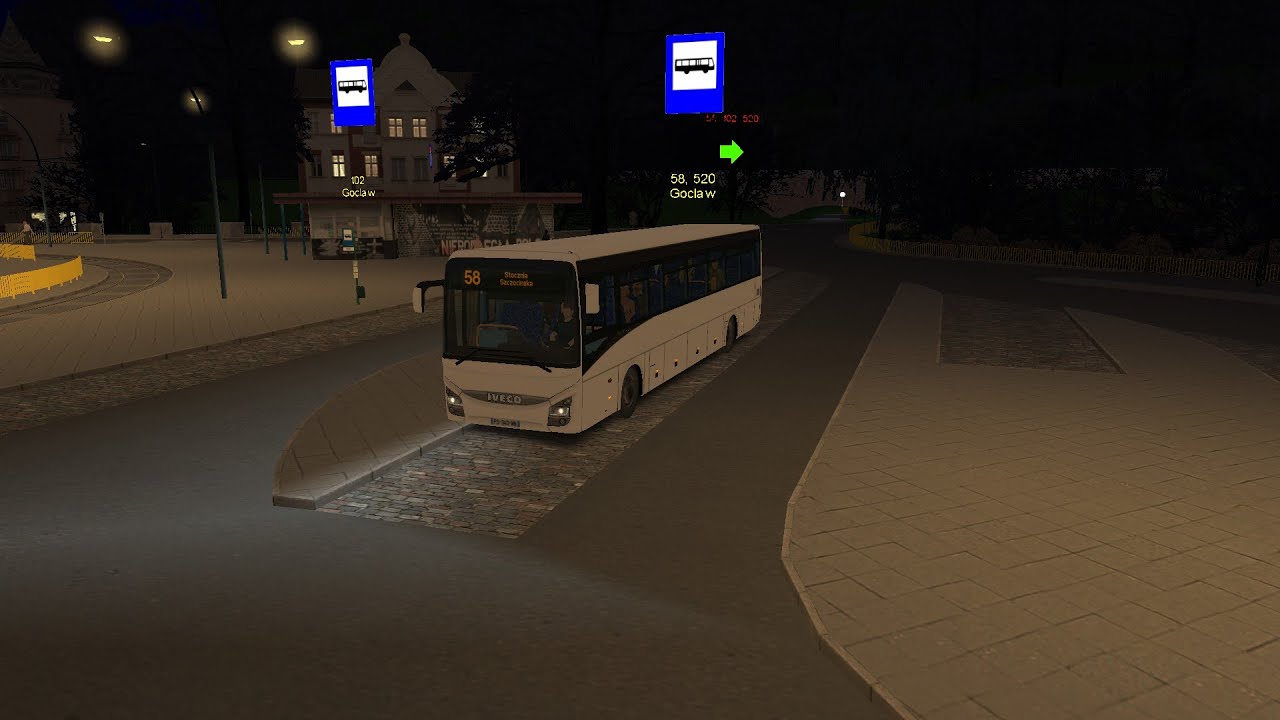 OMSI 2 Projekt Szczecin Iveco Crossway Linija 58 Golcaw-Stoczina ...