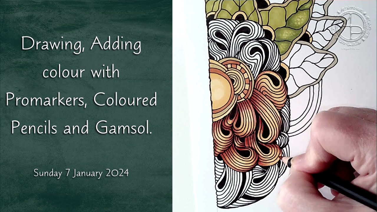 Drawing then adding colour with Promarkers then coloured pencils and ...