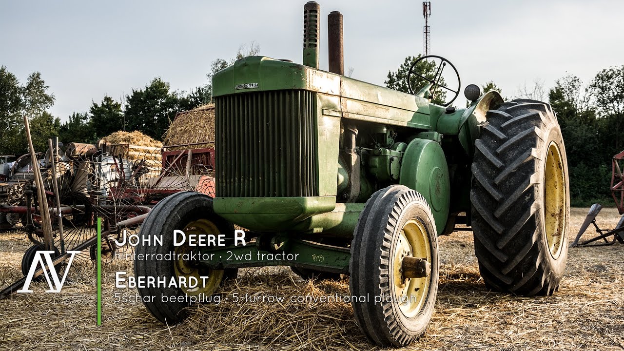 John Deere R + Eberhardt 5schar Beetpflug - Ackern · ploughing - YouTube