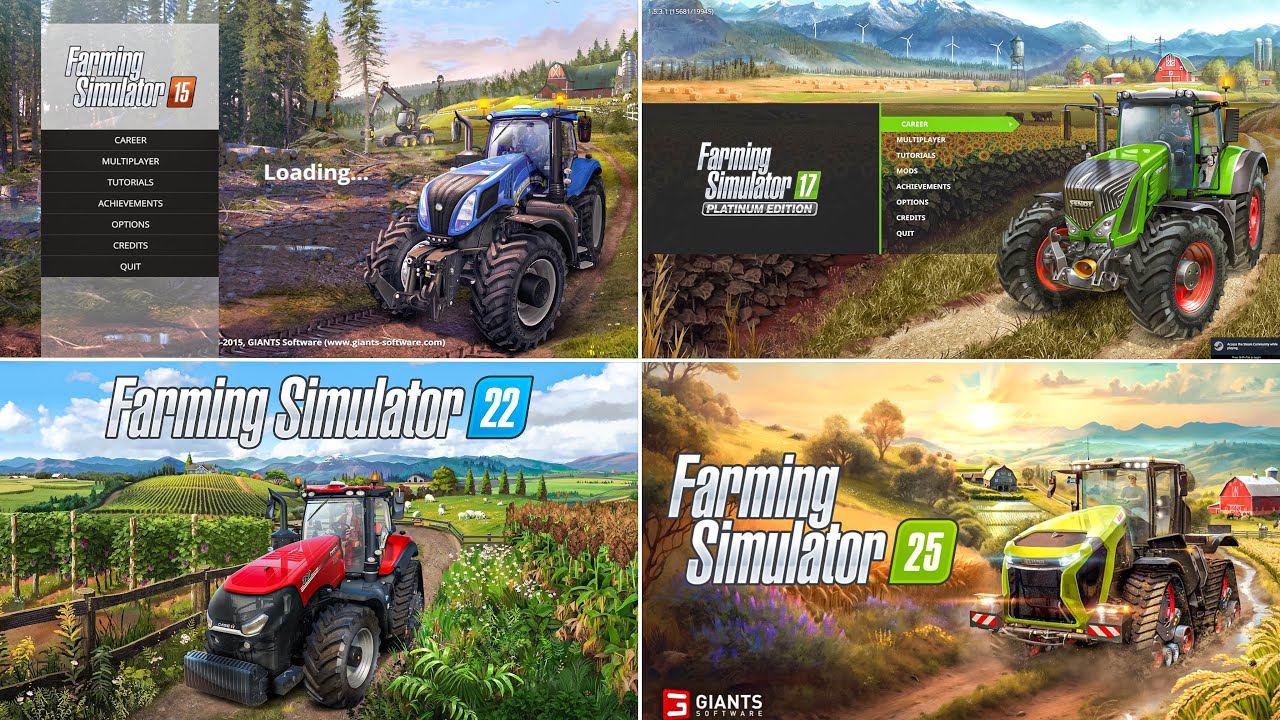 Fs15 vs Fs17 vs Fs22 vs Fs25 | PC Games | Timelapse | - YouTube