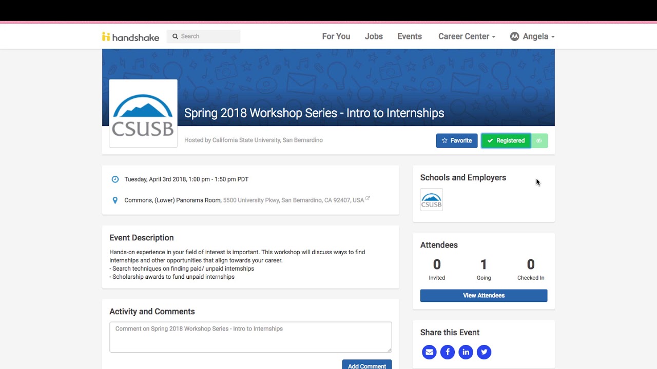 Handshake Student Profile - YouTube