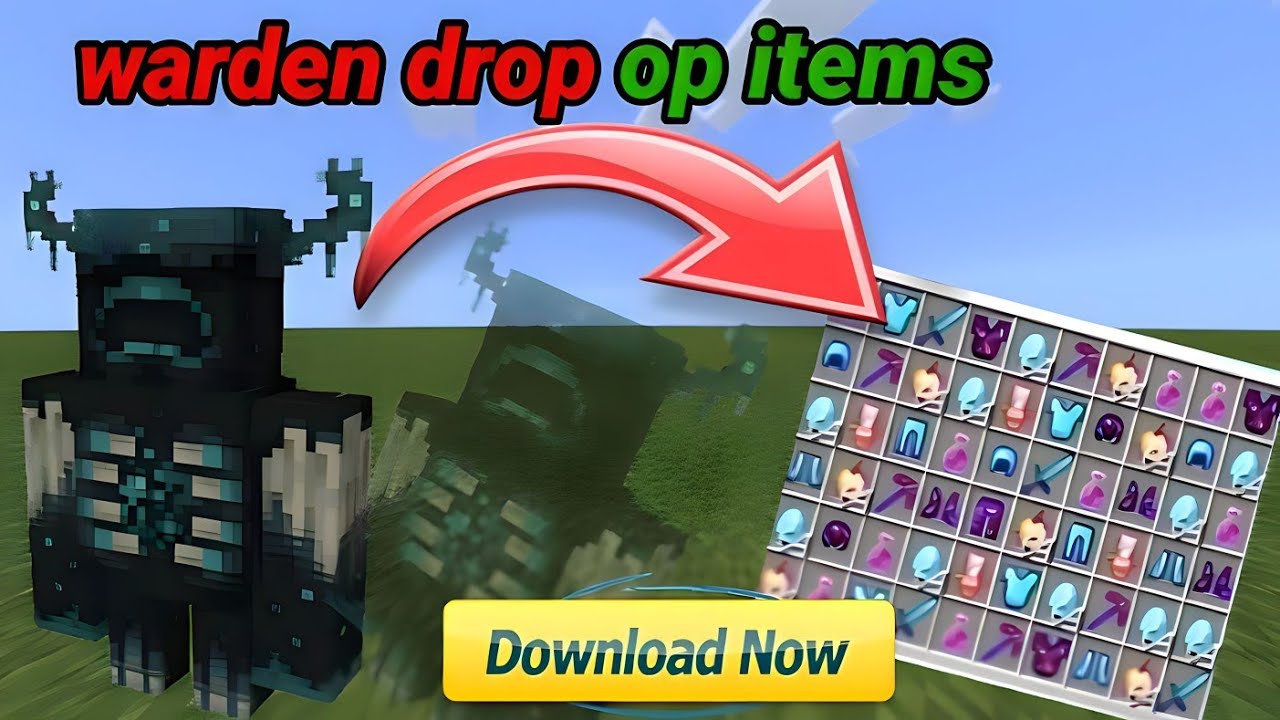 How to download Warden drop op items in Minecraft || Minecraft Warden ...