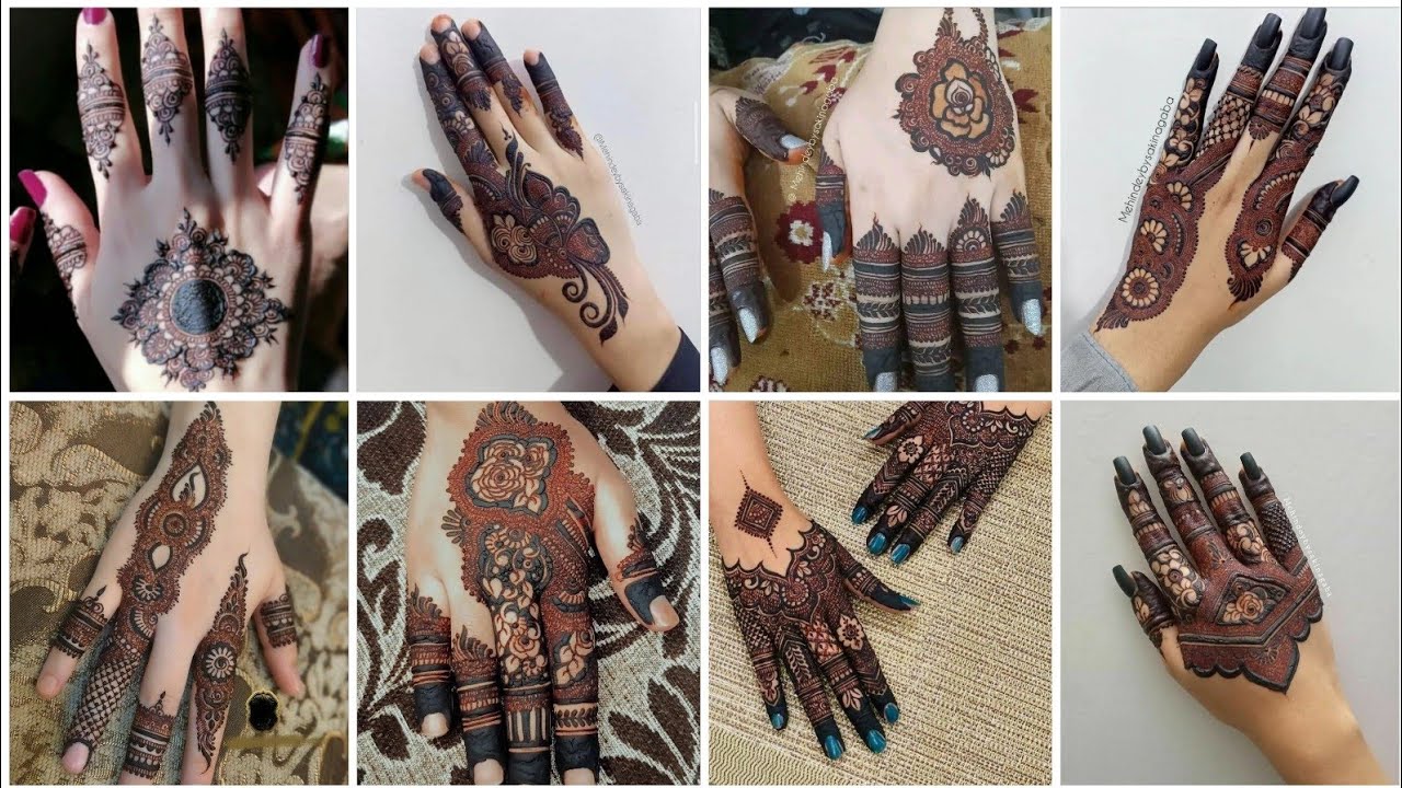 very pretty beautiful hand mehndi designs//kashes mehndi designs - YouTube