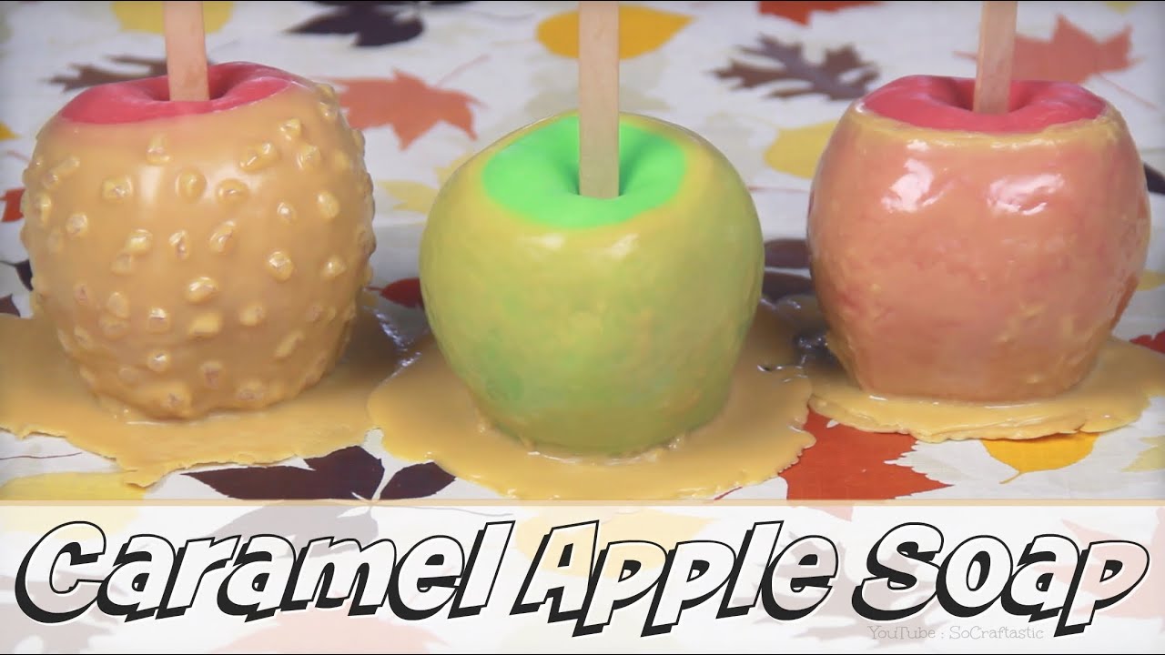 DIY CARAMEL APPLE SOAP - Soap Making For Beginners | SoCraftastic - YouTube