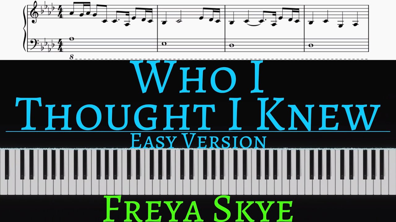 Freya Skye - Who I Thought I Knew | EASY piano cover by Pianotato - YouTube Music