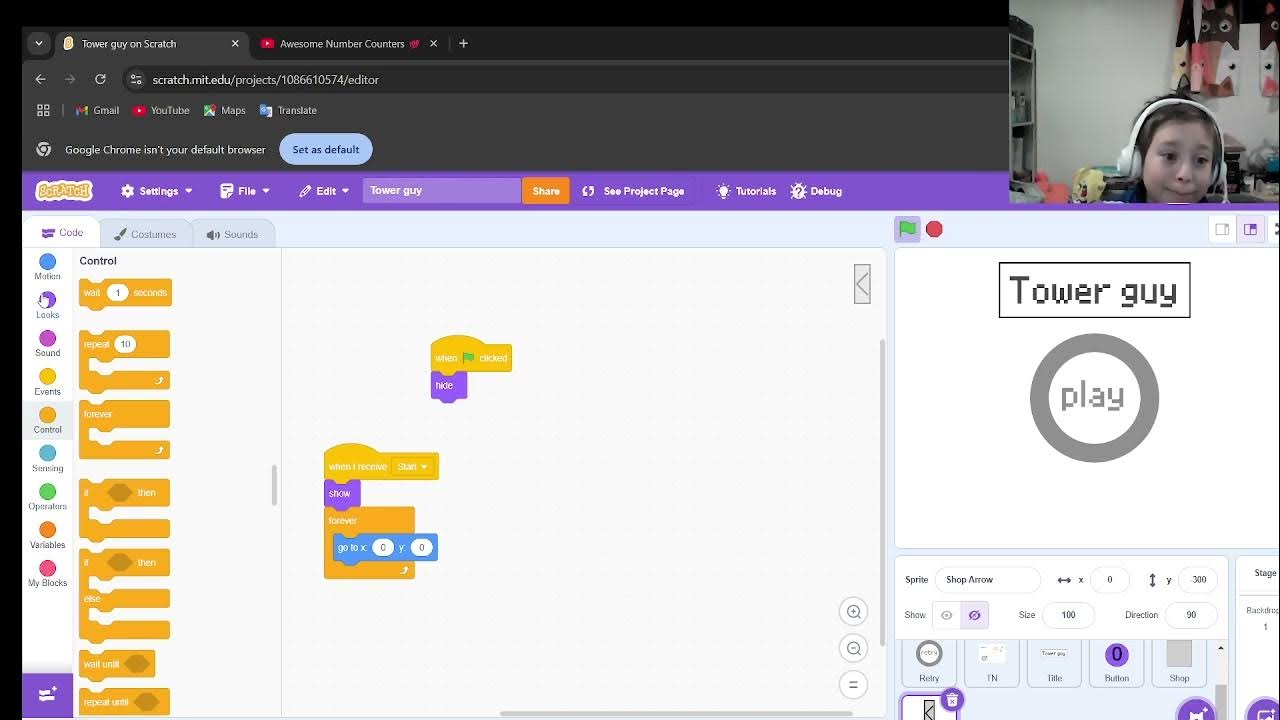 How to make a simple tower game on scratch - Part 4 - YouTube