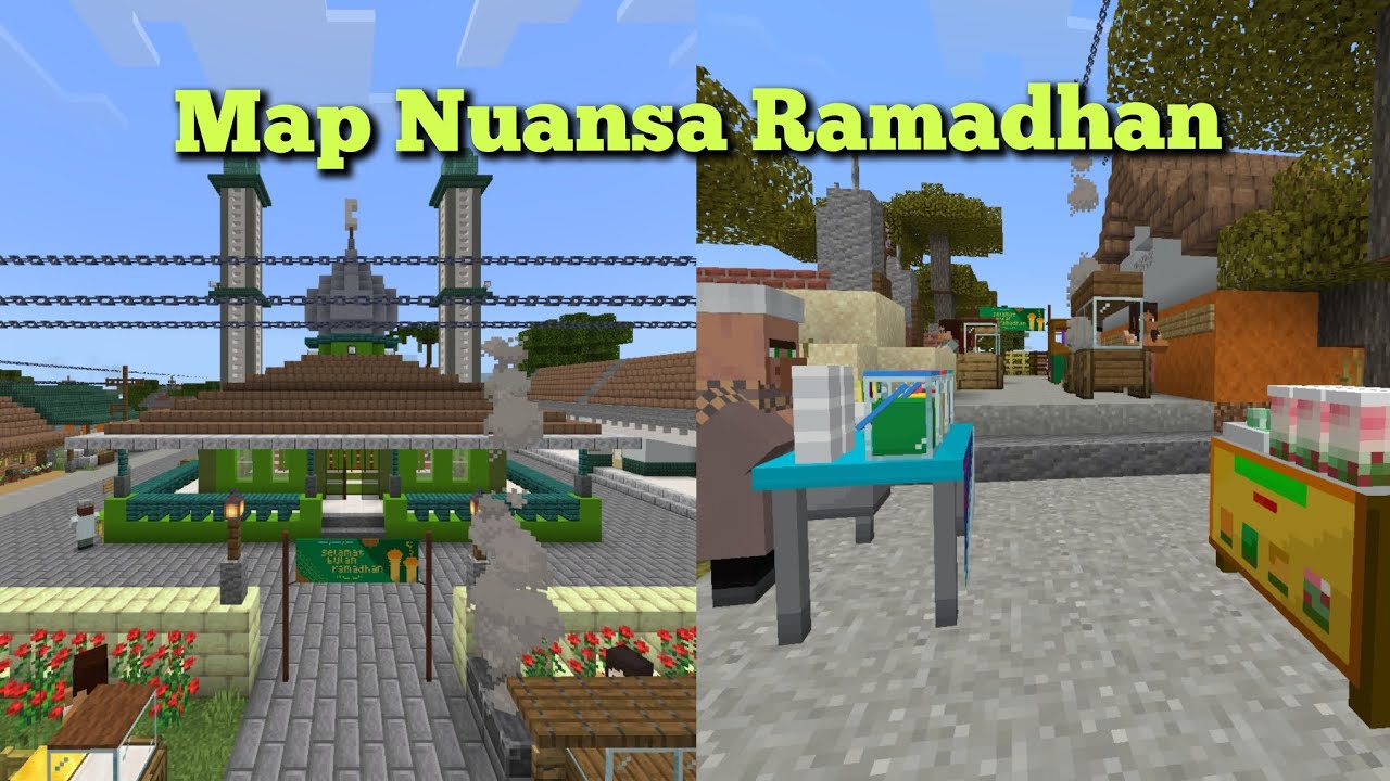 MINECRAFT || Map Spesial Ramadhan‼️ Map Keren Nuansa Ramadhan!! Asli Luas Banget // Mcpe 1.20 ...