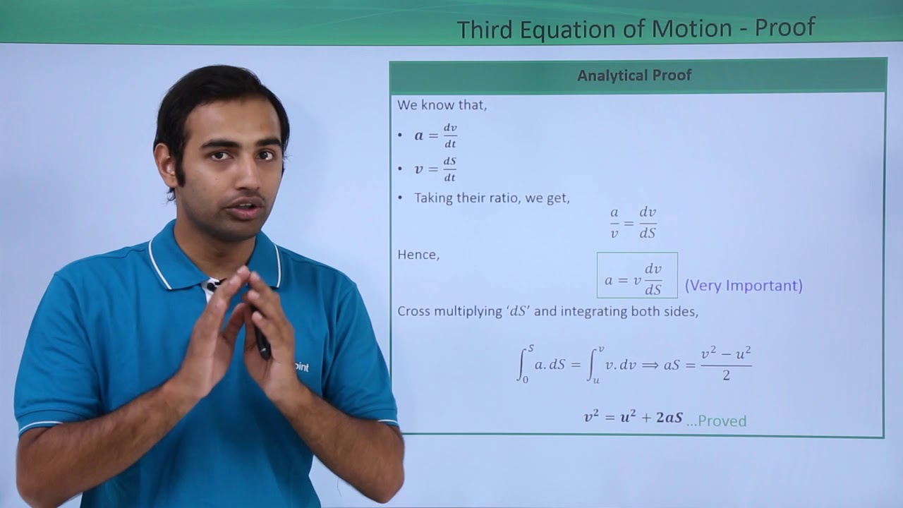 Class 11th – Third Equation of Motion | Motion in Straight Line ...