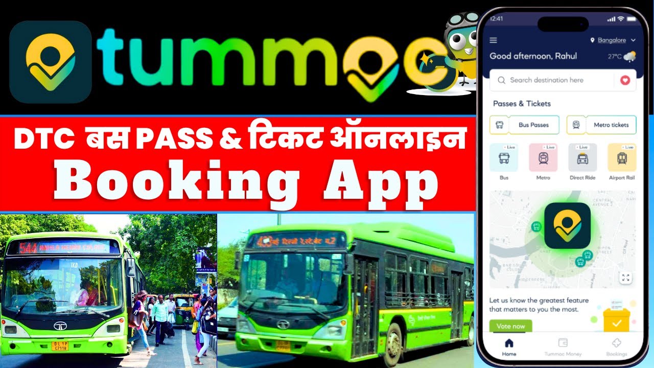 How to use Tummoc App | How to Book DTC bus Tickets Online on Tummoc ...
