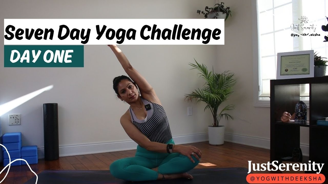 Day 1 🔥 Gentle Stretch Flow/ Mindful Breathing🔥 7-Day Yoga Challenge ...