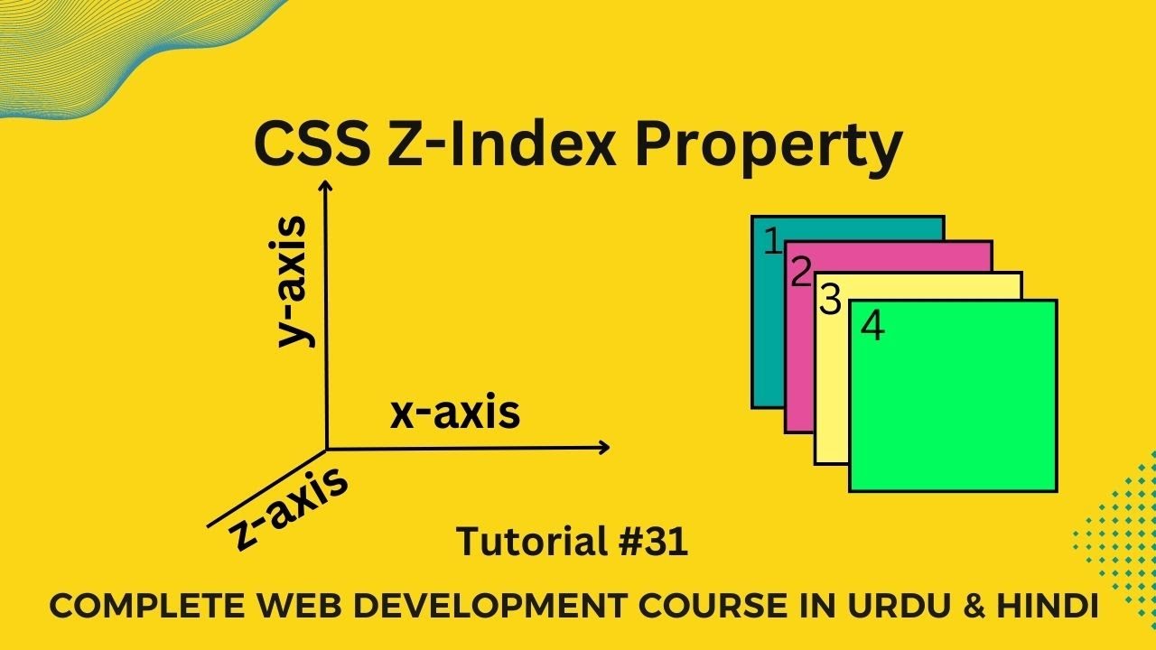 Z index In CSS What Is Z index In Css In Urdu Hindi Web