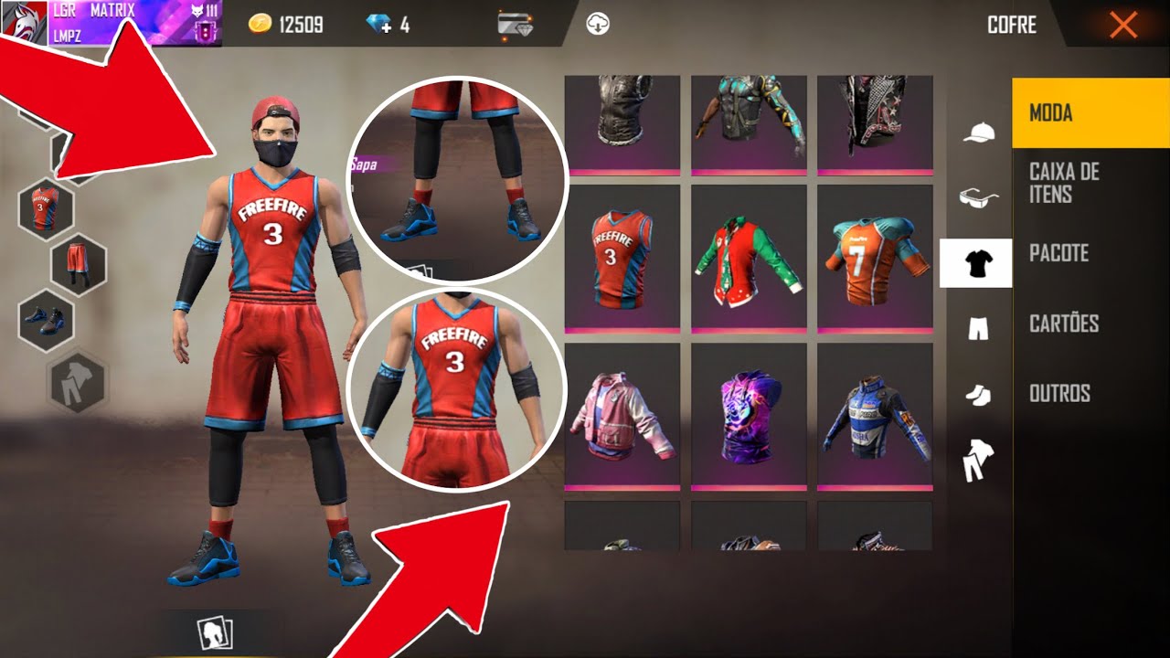 COMO PEGAR A SKIN DUNK MASTER ROUPA DO BASQUETE NO FREE FIRE!! MODO ...