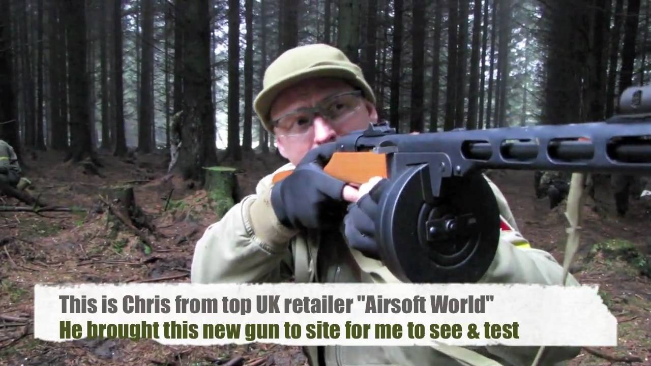 Airsoft PPSh-41 Scoutthedoggie Gets To Try The First in The UK - YouTube
