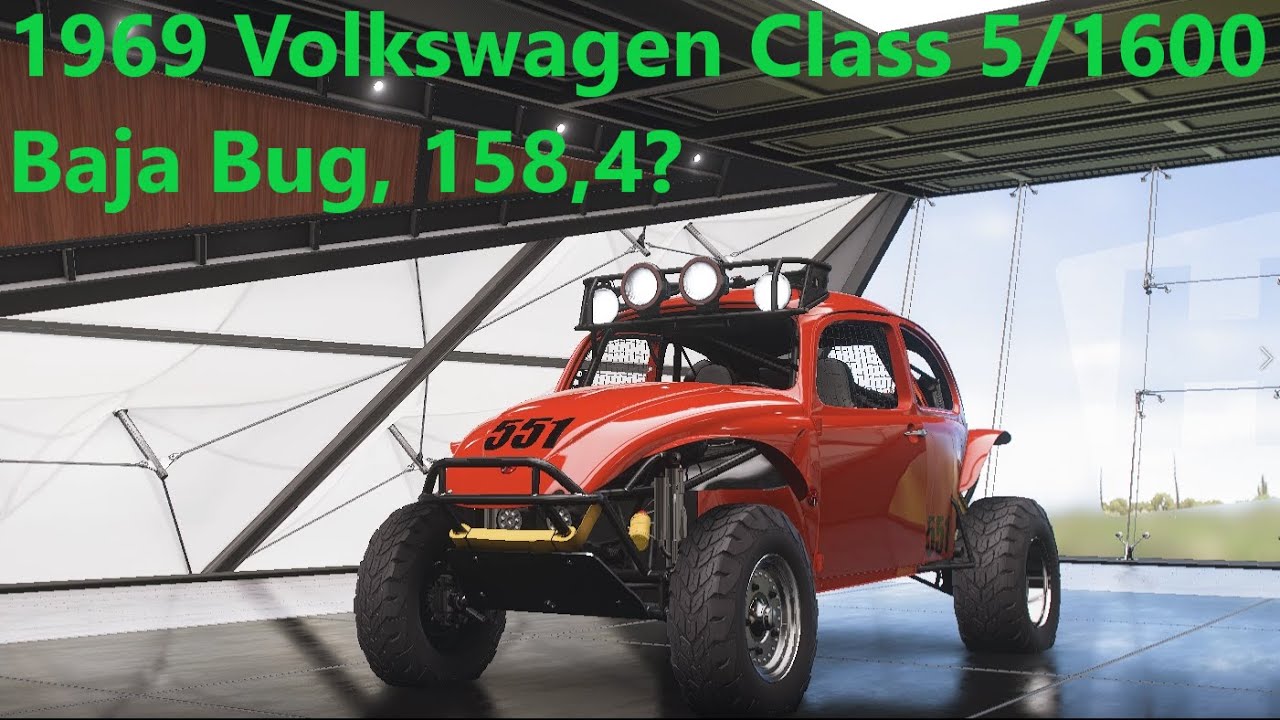 Forza Horizon 5. 1969 Volkswagen Class 5/1600 Baja Bug, 158,4 км/ч ...