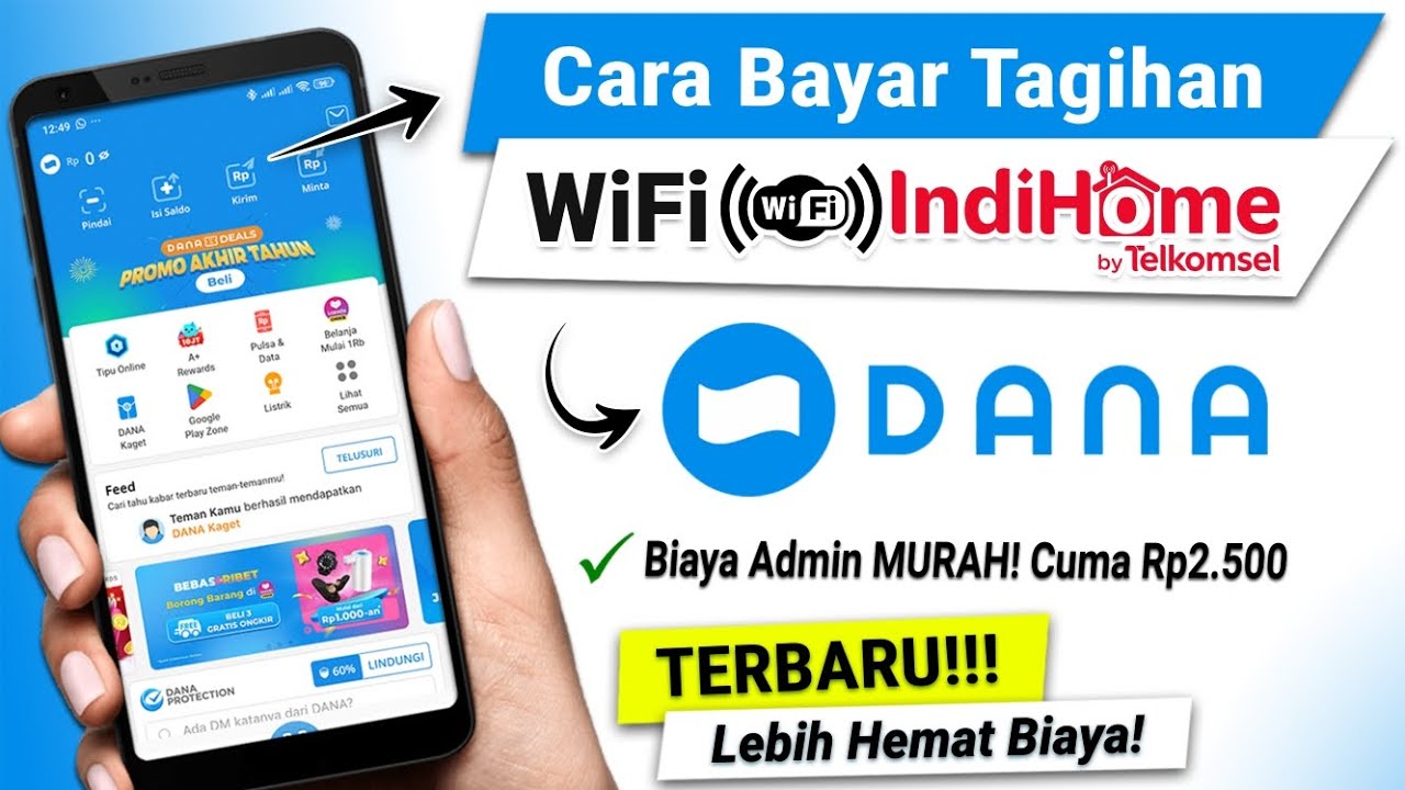 Cara Bayar Tagihan WiFi IndiHome Lewat DANA Terbaru || Biaya Admin ...