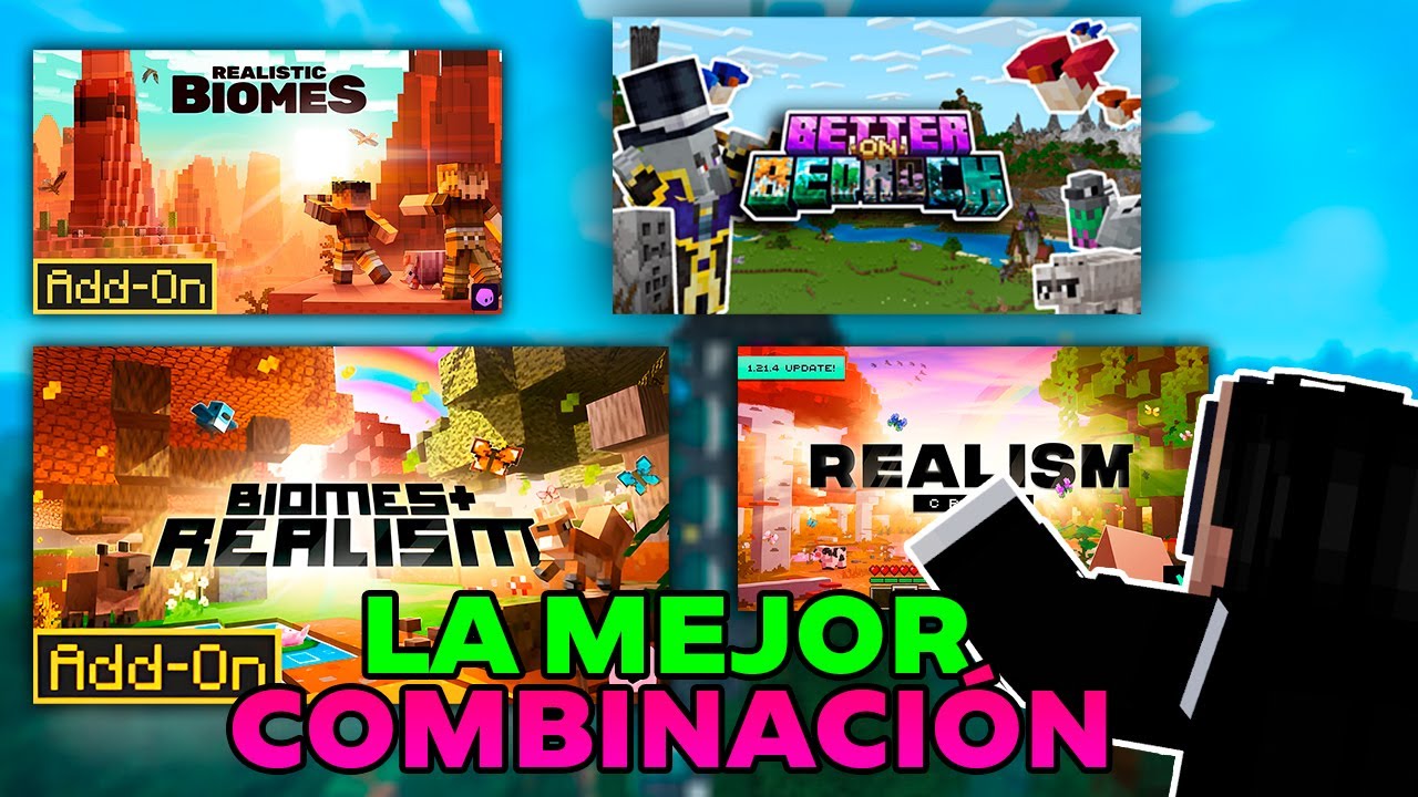 La Mezcla de Addons que Transformó Biomes+ Realism Minecraft Bedrock ...