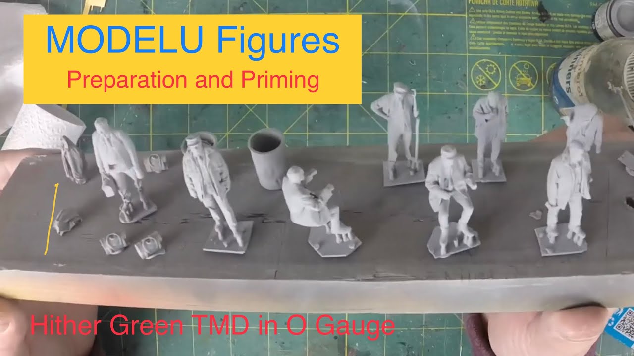 Model Trains 123 - MODELU Figures Preparations For Paint Hither Green ...