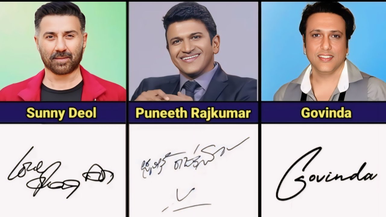 Famous Bollywood & South Actors Signature Style| Famous signatures ...