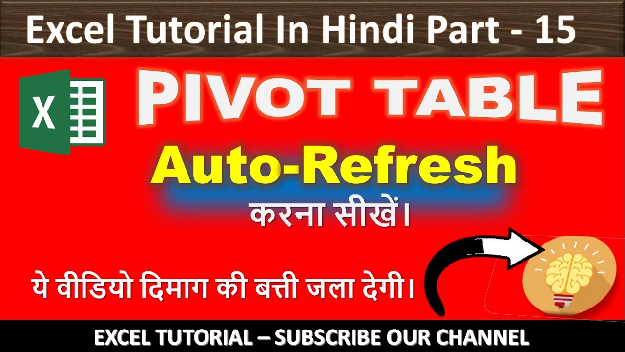 Refresh Pivot Table Automatically When Source Data Changes Excel Refresh Pivot Table Automatically When Source Data Changes Excel