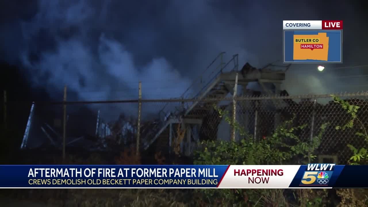 Crews work overnight to demolish former Beckett paper company after ...
