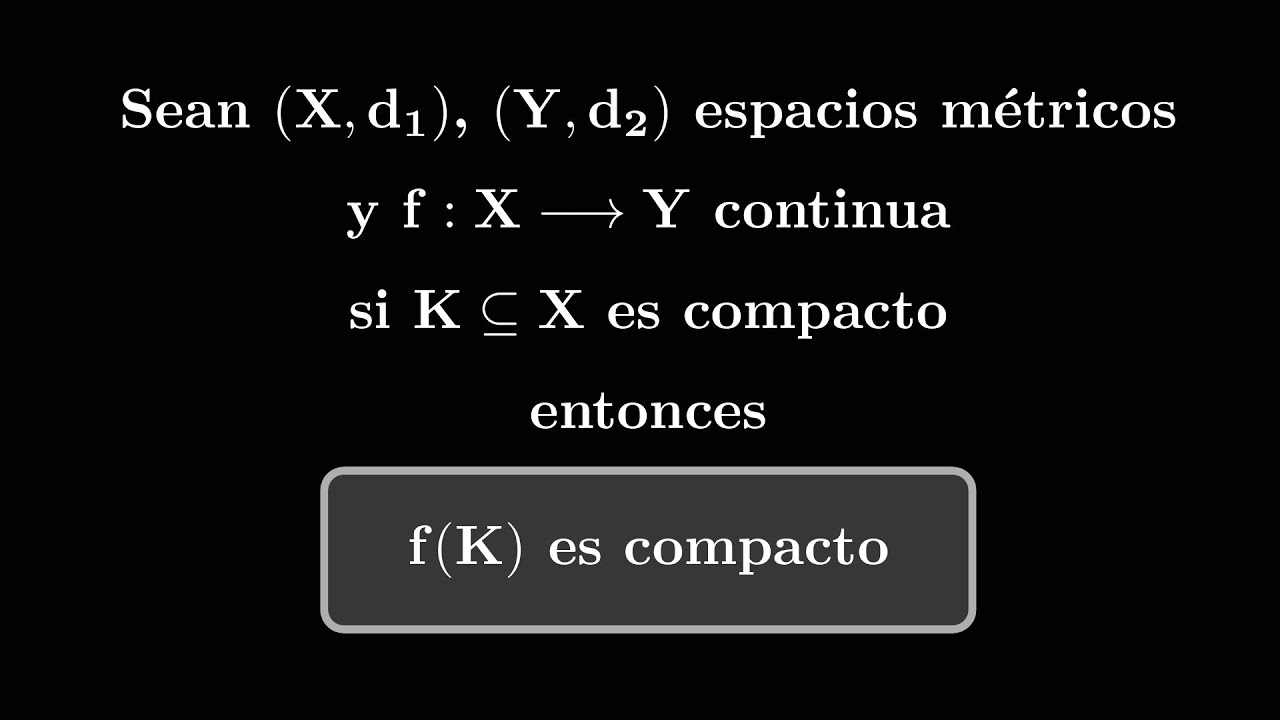 La Imagen de un Compacto bajo una Función Continua es Compacta Curso de ...