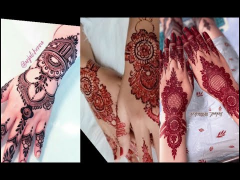 Full back hand henna designs | Simple beautiful Mehndi Designs - YouTube