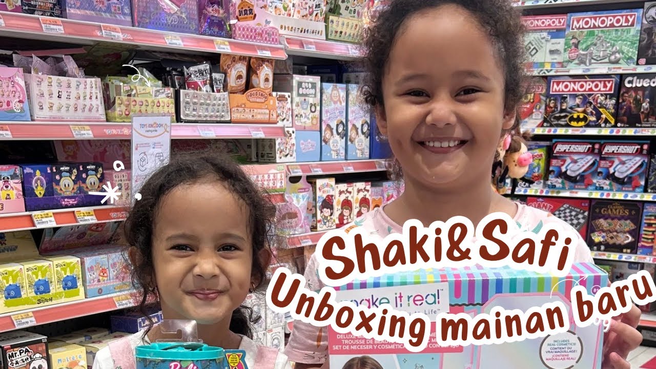 Shaki & Safi Unboxing mainan baruu !!! lucuu bangett - YouTube
