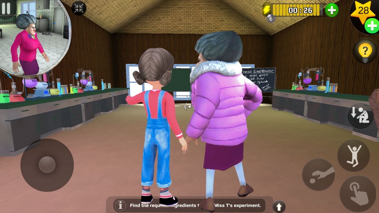 Miss T against Tani in Scary Teacher 3D House Update Game - YouTube