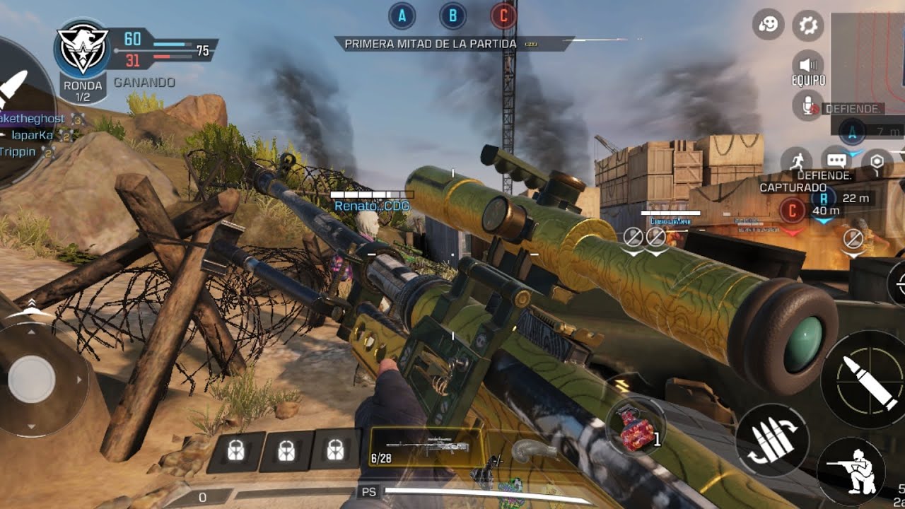 Cod mobile / GAMEPLAY multijugador / ZRG 20 mm gold - YouTube