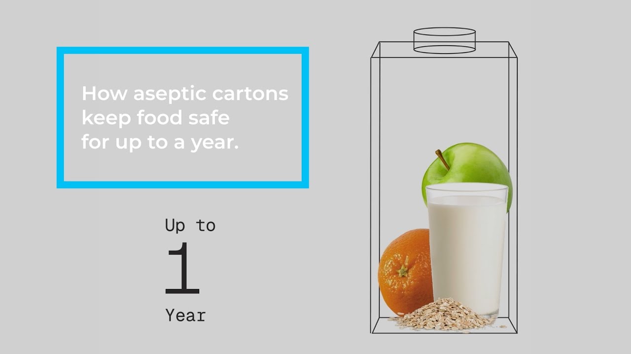 How aseptic cartons keep food safe for up to a year - YouTube