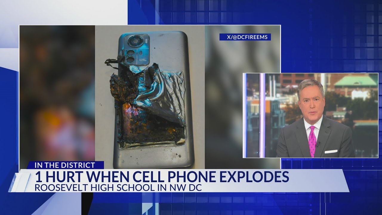 One injured after cell phone explodes at Roosevelt High School - YouTube