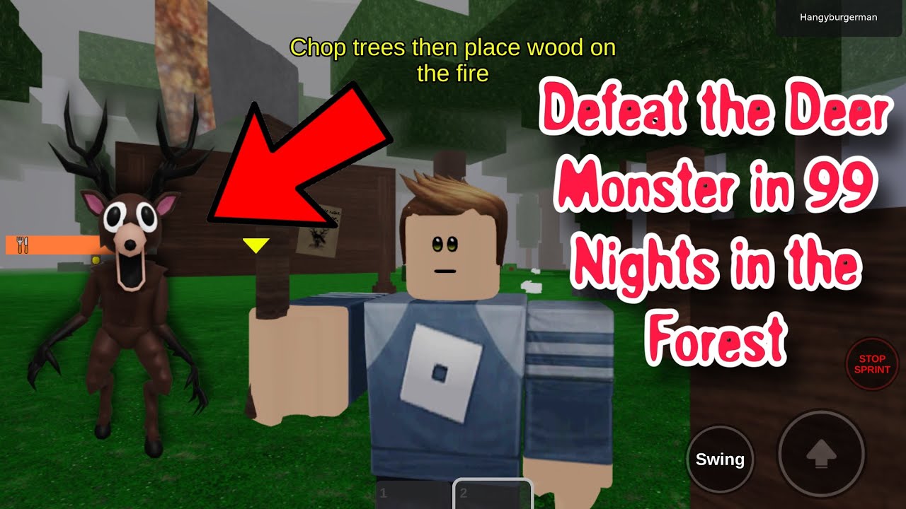 How to Defeat the Deer Monster in 99 Nights in the Forest - YouTube