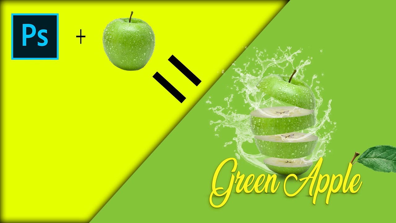 Green Apple Ads Ideas | Photoshop Tutorial - YouTube