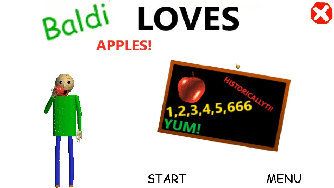 BALDI LOVES APPLES!! | Baldi's Basics in Education and Learning - YouTube
