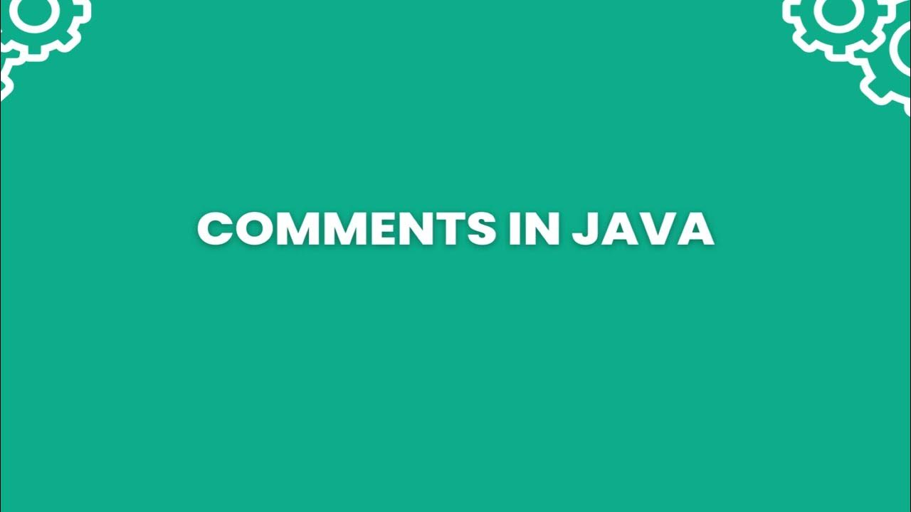 How to Create Comments in Java - YouTube