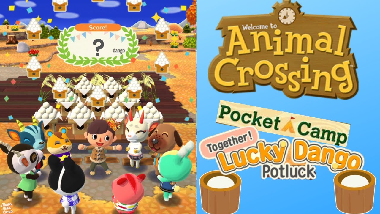 Lucky Dango Potluck Challenge In Animal Crossing Pocket Camp! 🍡🪓 - YouTube