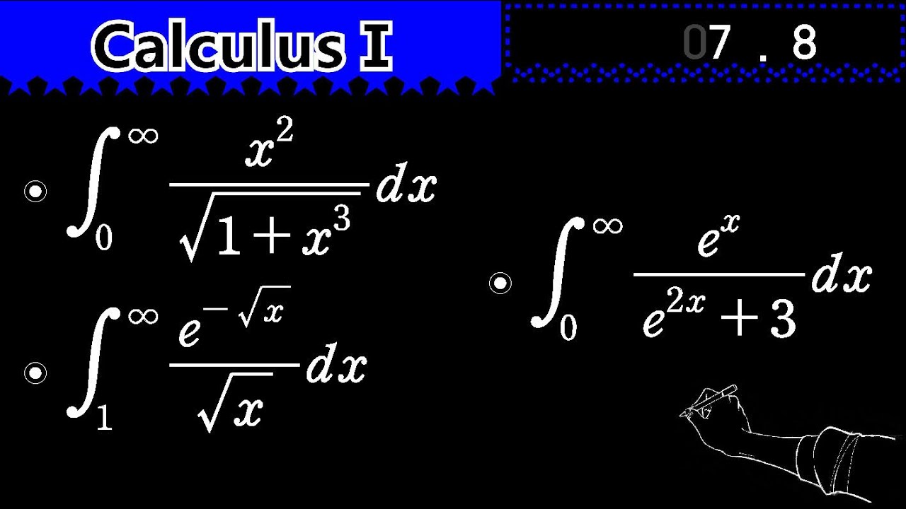 C7.8】 무한대 범위(Infinite Interval)에서 특이적분(Improper integrals) 계산 | 치환적분 ...