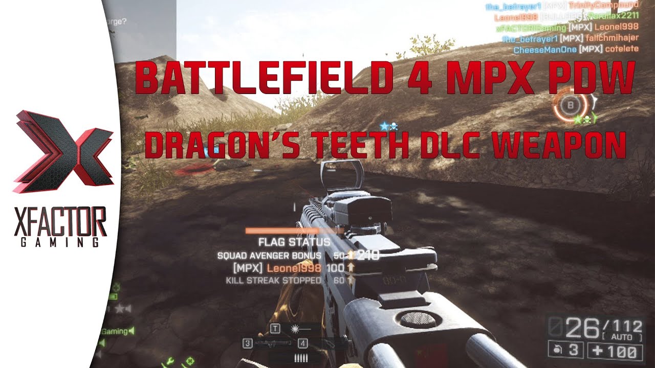 Battlefield 4 MPX PDW - Dragon's Teeth DLC weapon - YouTube