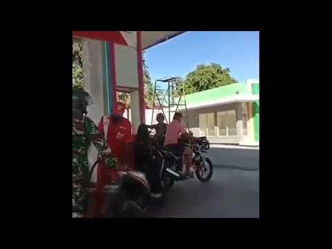 beredar rekaman video oknum anggota TNI menampar petugas SPBU