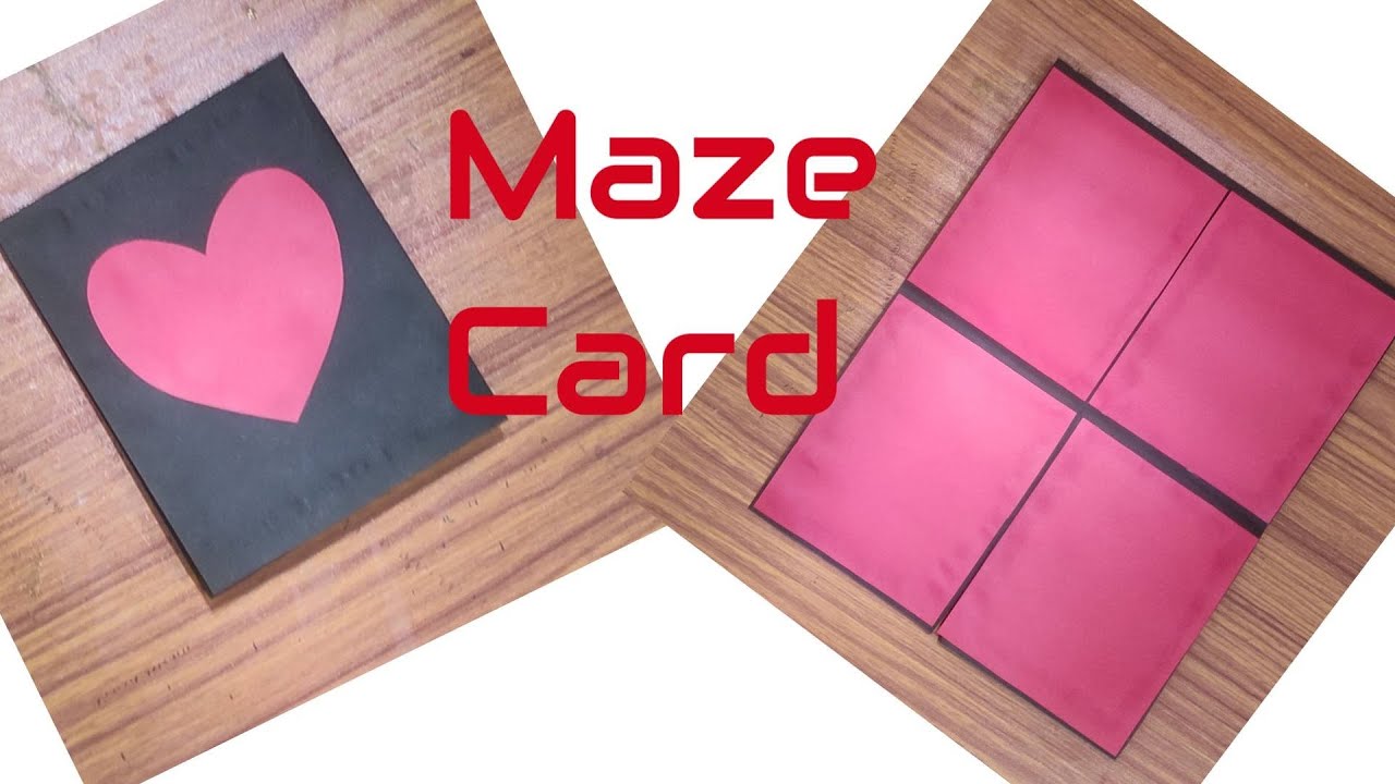 Diy Maze Card tutorial/Maze love greeting card/How to make Maze Card ...