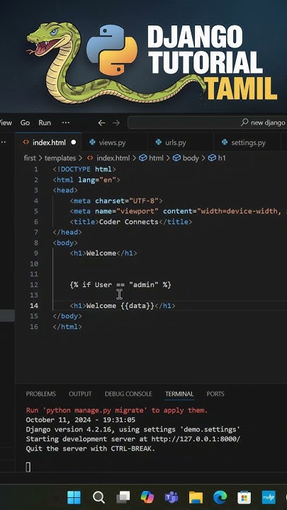 Django Admin Visible Tamil - YouTube